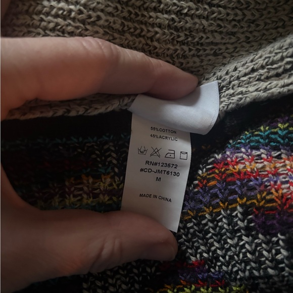 Anthropologie | Sweaters | Northern Angel Boho Aztec Tribal Rainbow ...